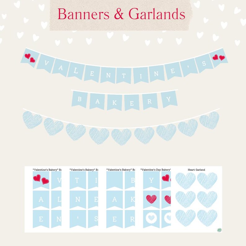 Hot Pink & Blue Valentine's Bakery Dramatic Play Printable-valentines ...