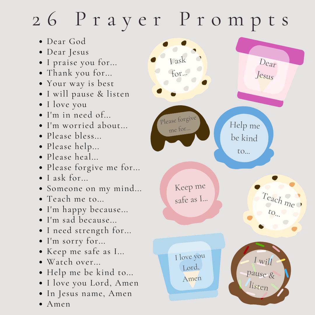 Kids Prayer Ice Cream Cone Printable Craft Activity-christian Sunday ...