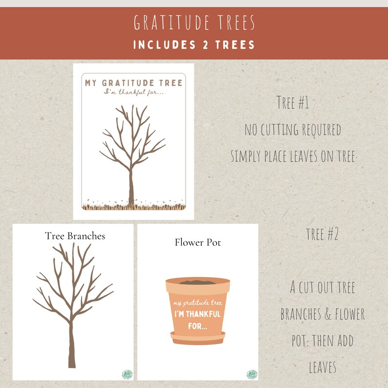 Thanksgiving Fall Gratitude Tree Craft Printable Activity-autumn Sunday ...