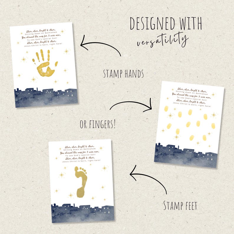 Christian Christmas Handprint Craft Bundle Digital Download-nativity ...