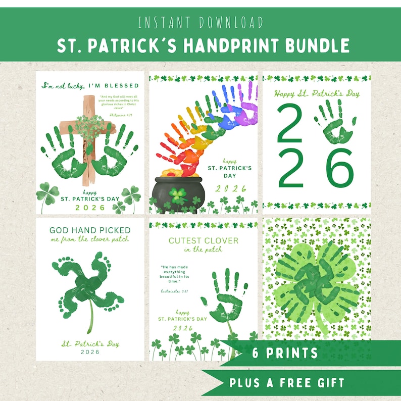 Christian St Patricks Handprint Craft Bundle Printables 2026-bible ...