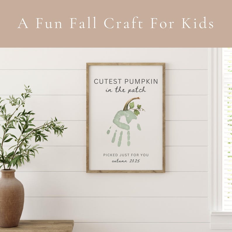 Pumpkin Handprint Craft Printable-cutest Pumpkin in the Patch Digital ...