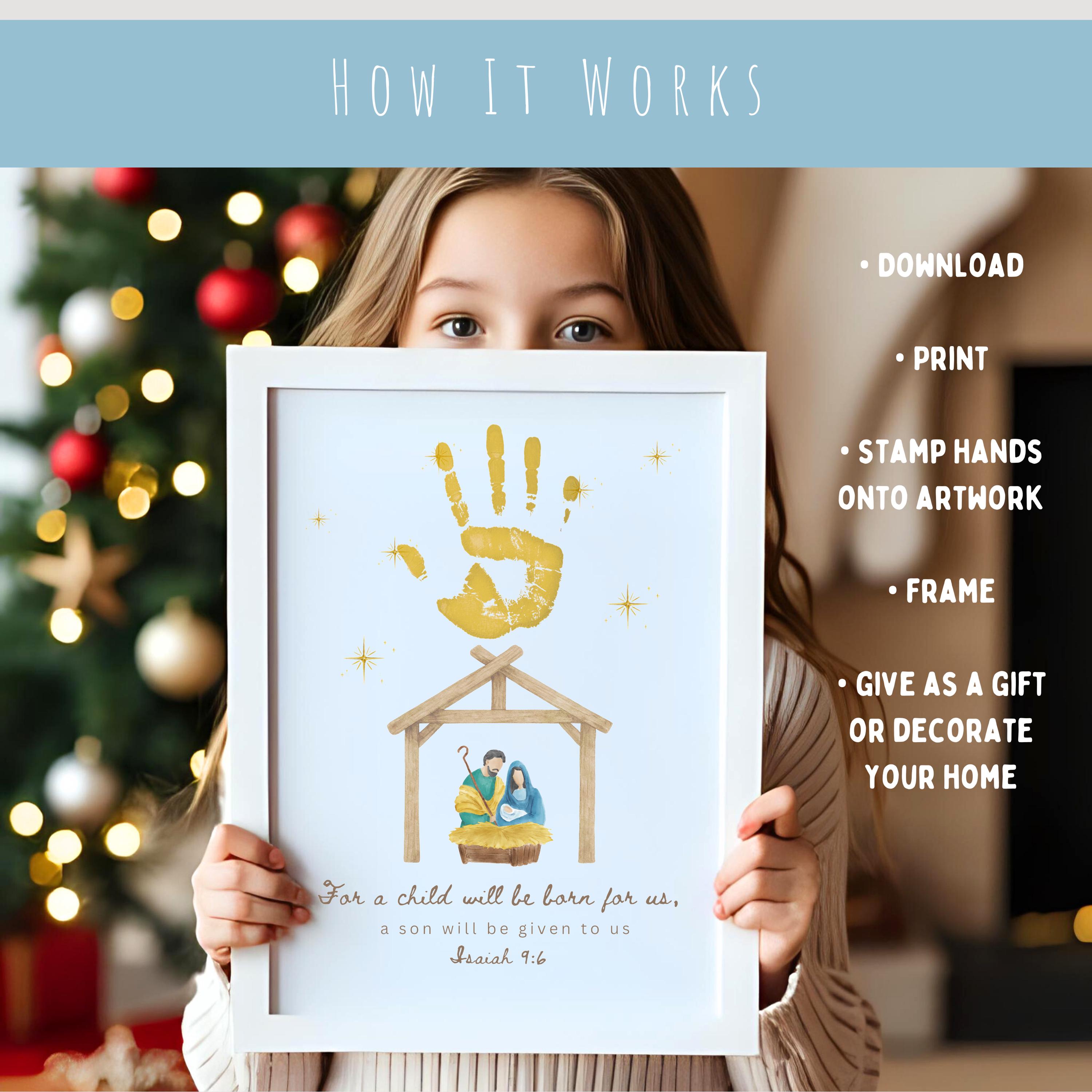 Christian Christmas Handprint Craft Bundle Digital Download-nativity ...