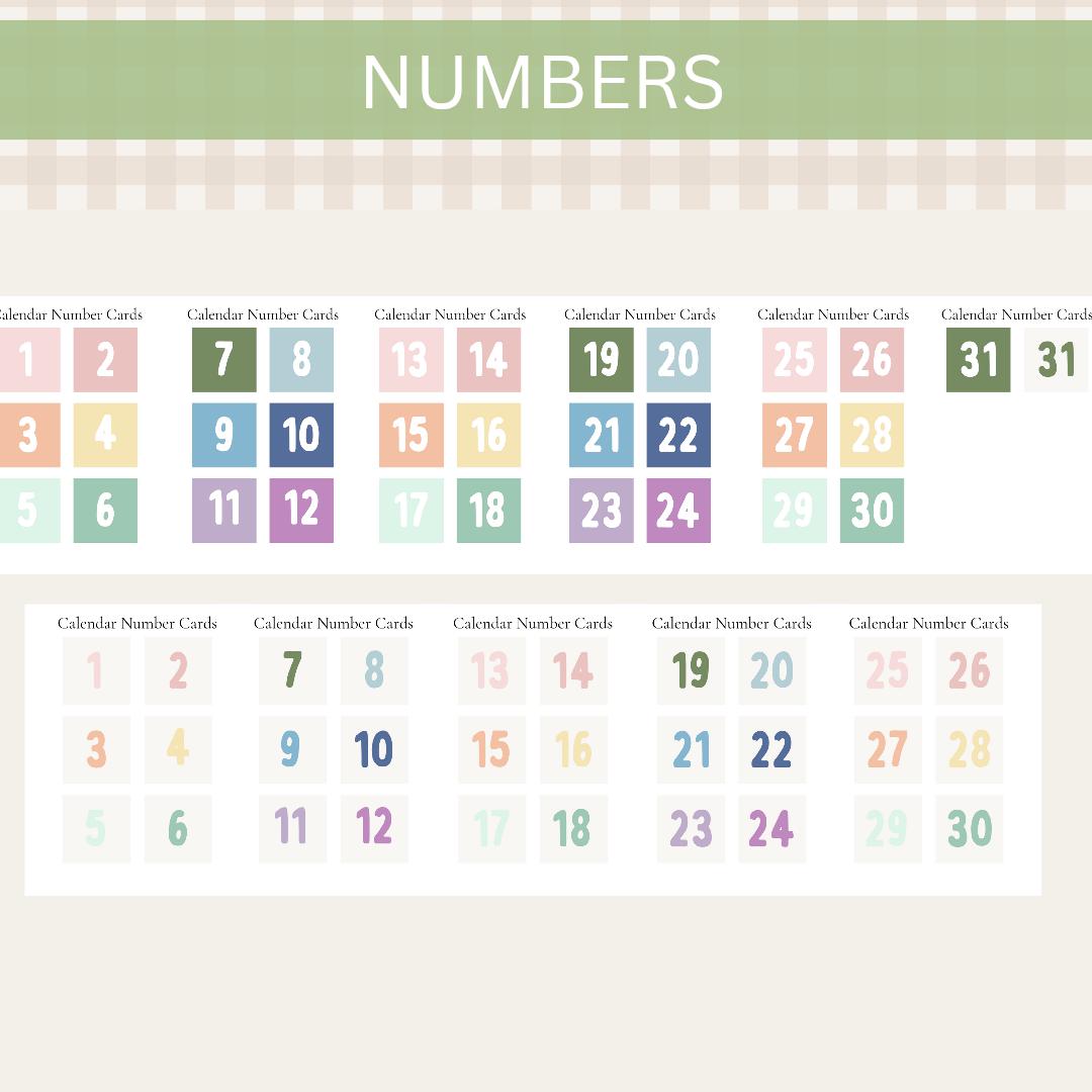 Colorful Classroom Calendar & Weather Display Digital Prints-pastel ...