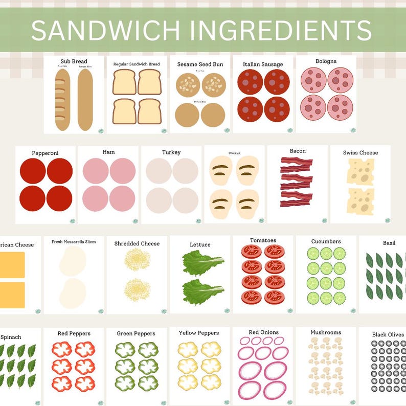 Sandwich Shop Dramatic Play Kit-sub Sandwich Pretend Play-cafe Role ...