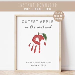 Fall Apple Handprint Craft Printable-cutest Apple in the Orchard ...