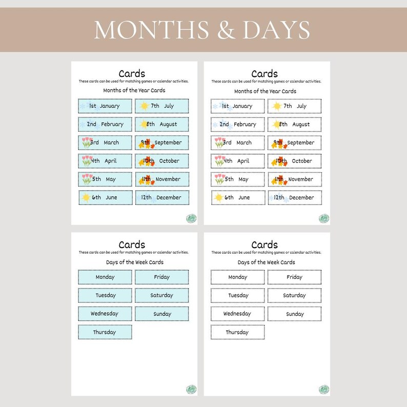 Kids Daily Calendar & Weather Journal Printable Prek to 3rd Grade ...