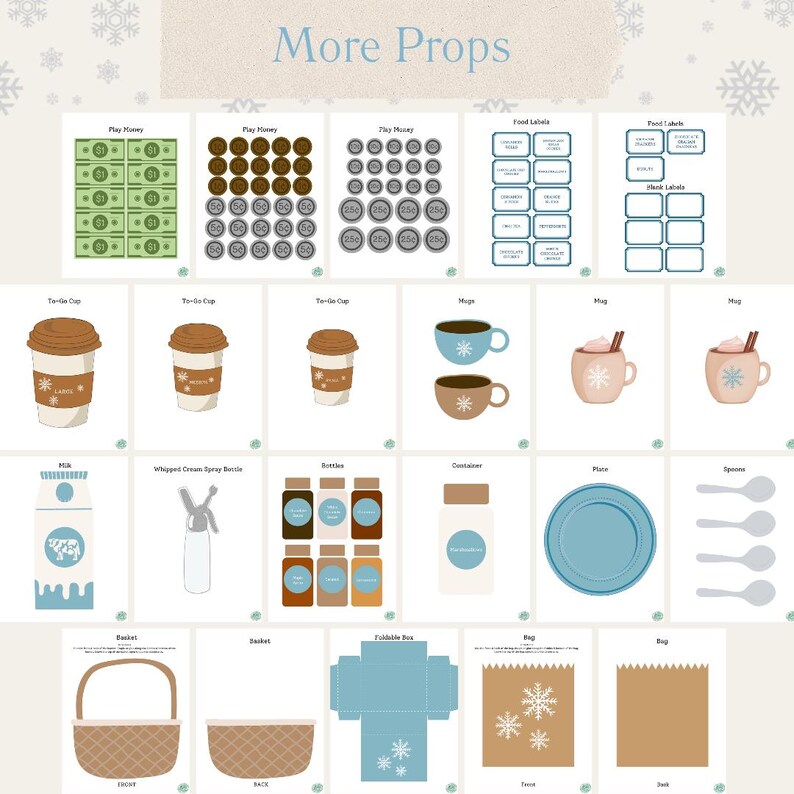 Hot Chocolate Stand Dramatic Play Printable-hot Cocoa Pretend Play ...