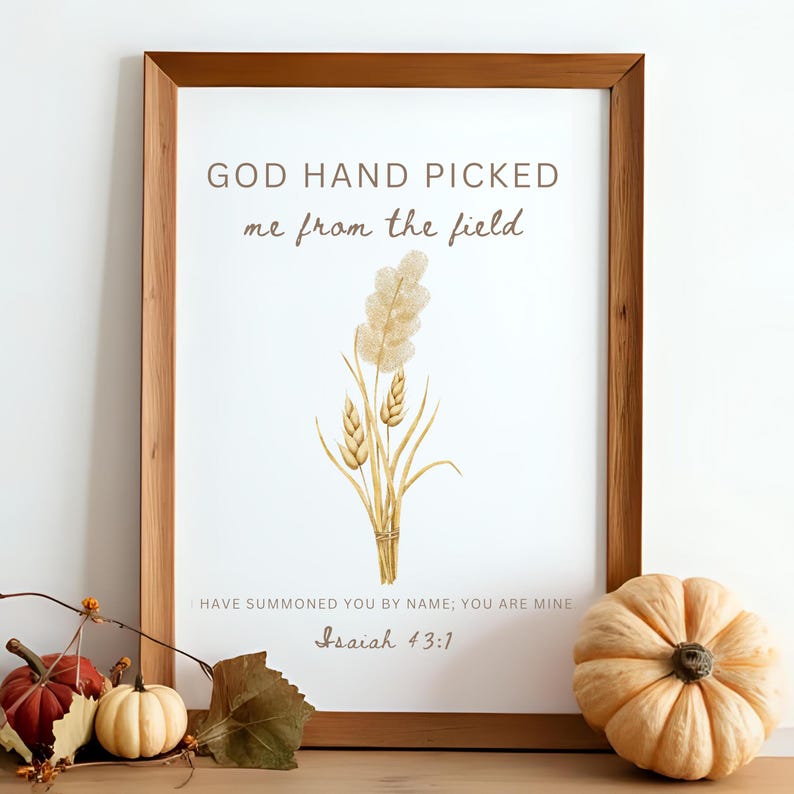 Fall Wheat Handprint Craft Printable-God Hand Picked Me From The Field ...