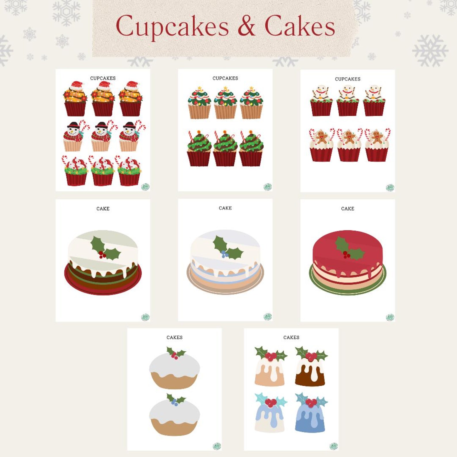 Christmas Bakery Dramatic Play Printable-christmas Shop Pretend Play ...