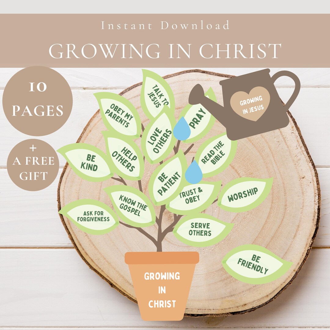 Growing in Christ Bible Craft Printables-how to Grow in Your Walk With ...
