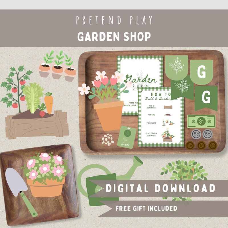 Gardening Pretend Play - Etsy