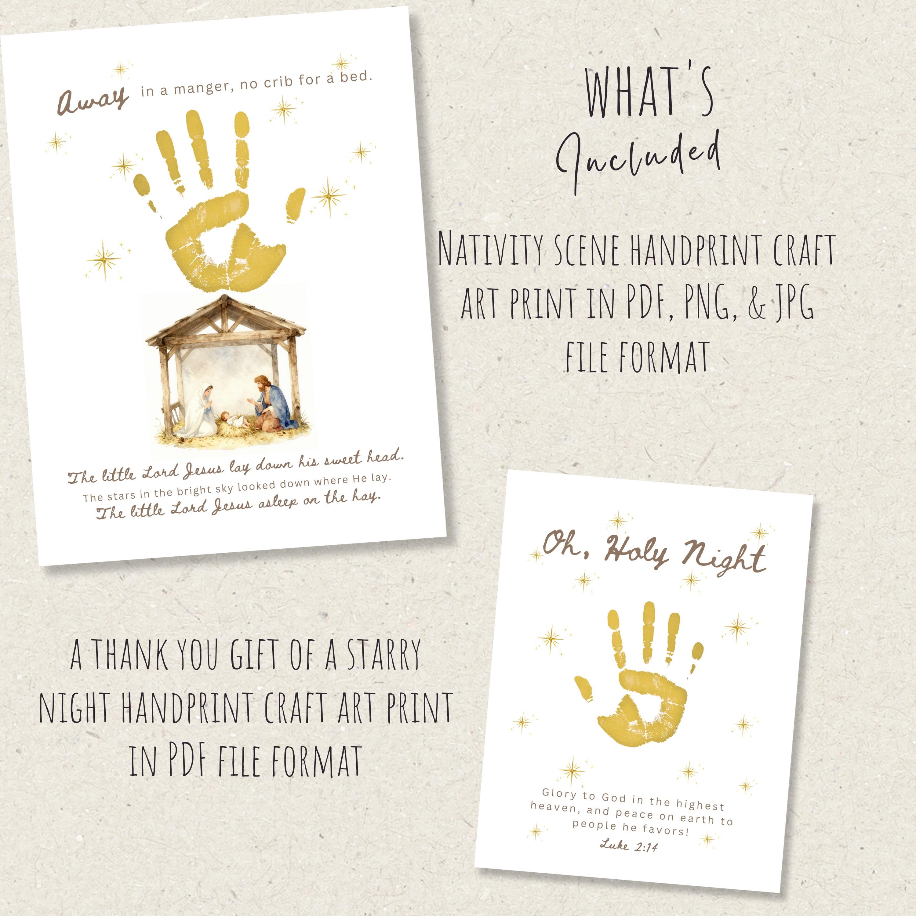 Christian Christmas Nativity Star Handprint Craft Printable-away in A ...