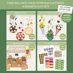 Pizza Shop Dramatic Play Kit Digital Download-preschool Pretend Play ...