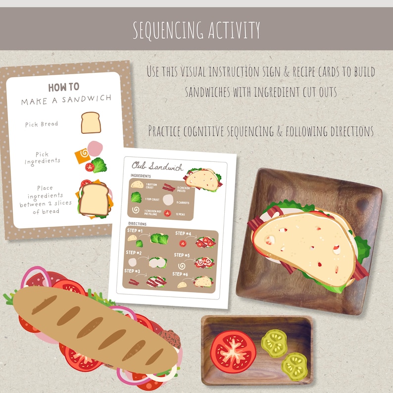 Sandwich Shop Pretend Play Printables-cafe Deli Dramatic Food-build A ...