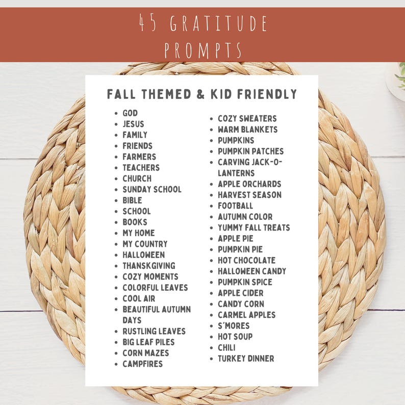 Thanksgiving Fall Gratitude Tree Craft Printable Activity-autumn Sunday ...
