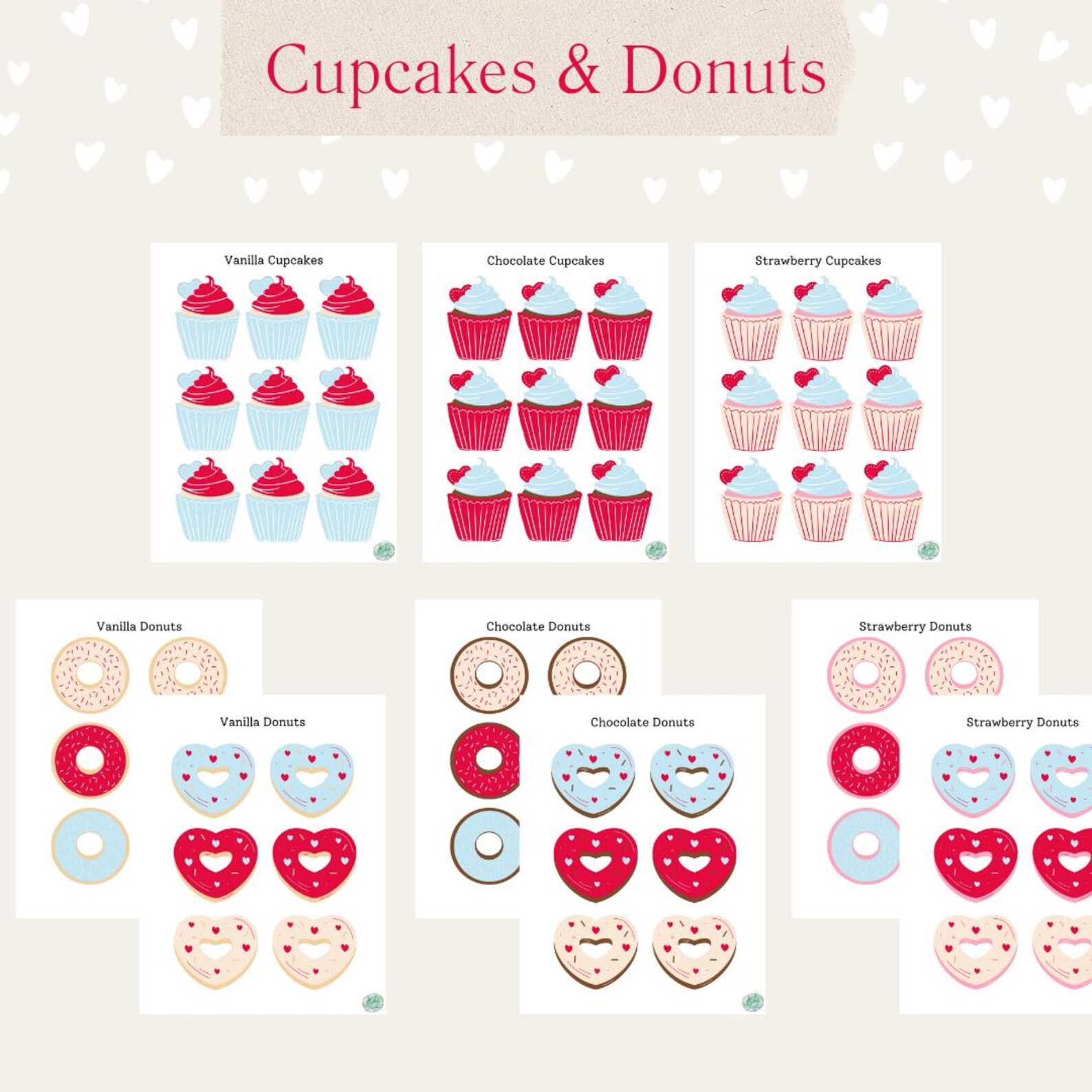 Hot Pink & Blue Valentine's Bakery Dramatic Play Printable-valentines ...