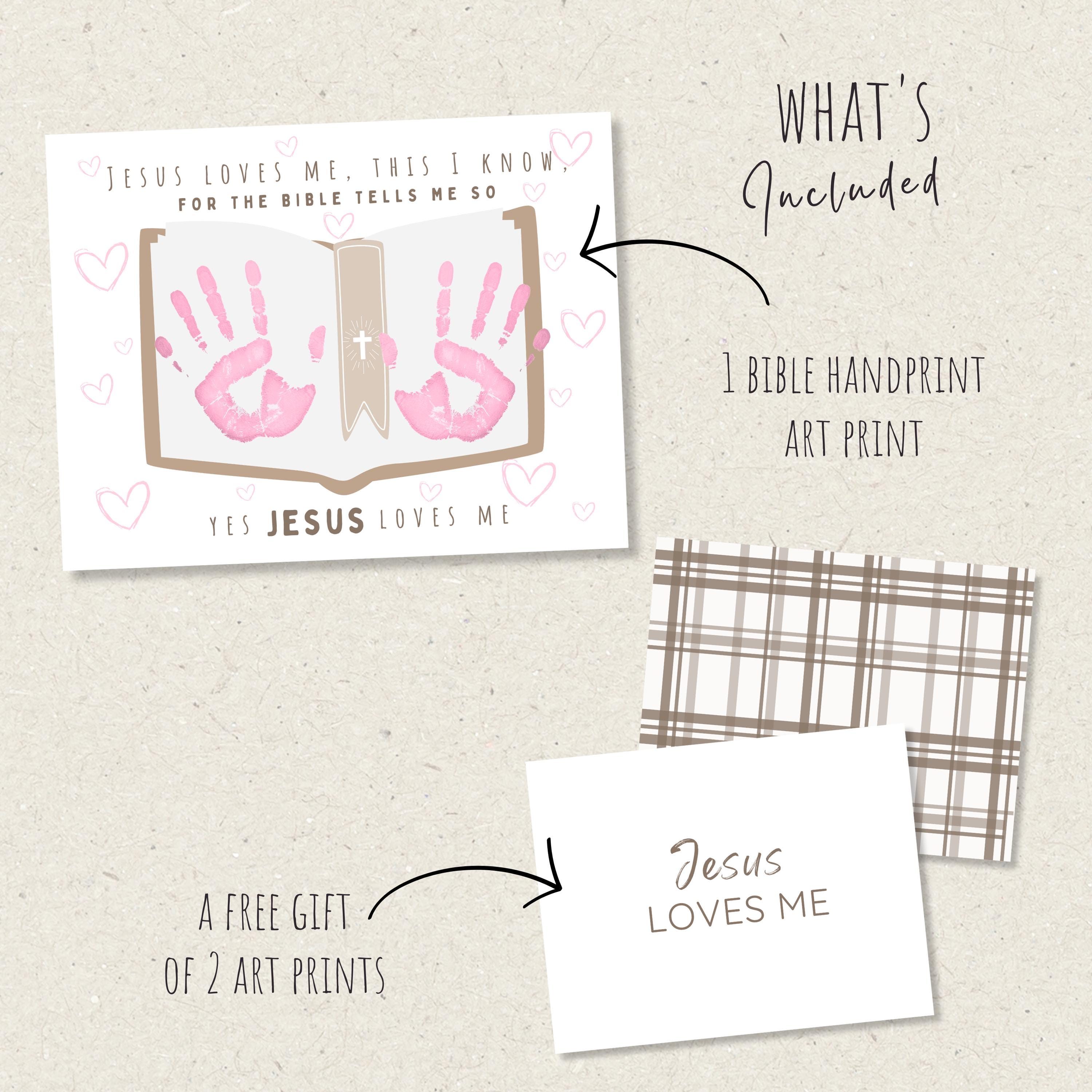 Bible Handprint Craft Printable-jesus Loves Me This I Know-christian ...