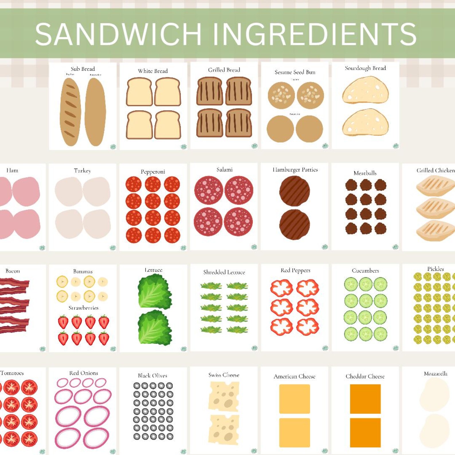 Sandwich Shop Dramatic Play Kit-sub Sandwich Pretend Play-cafe Role ...