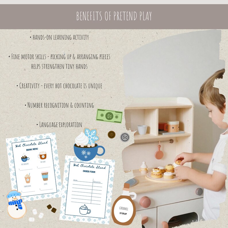 Hot Chocolate Stand Pretend Dramatic Play Printable-hot Cocoa ...