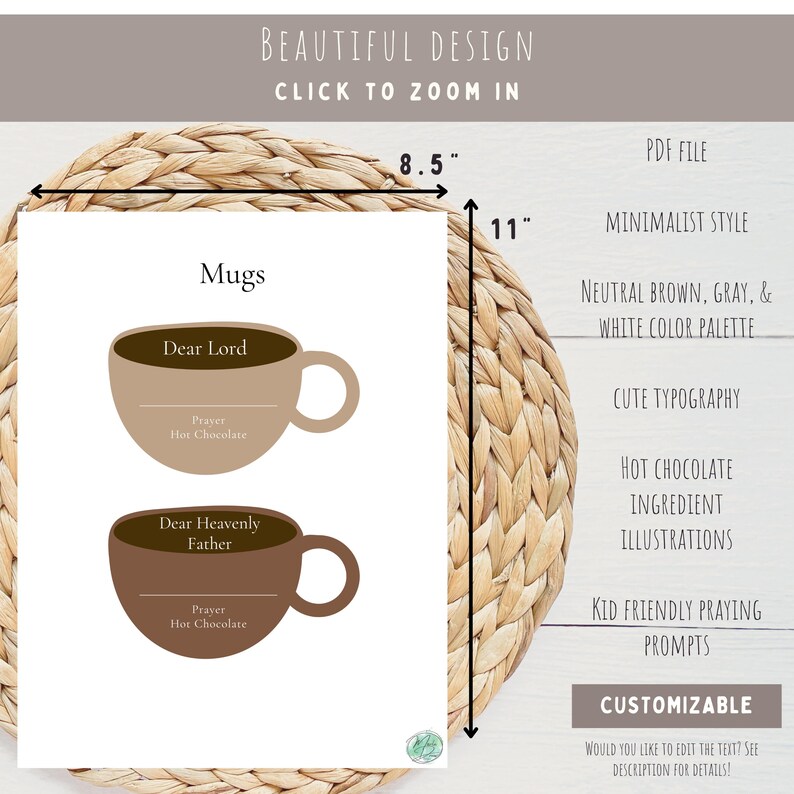 Kids Hot Chocolate Prayer Activity Printable-hot Cocoa Praying Craft ...