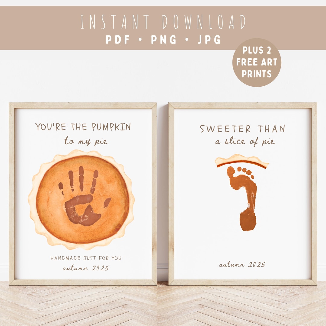 Pumpkin Pie Handprint Craft Printable-You're The Pumpkin To My Pie ...