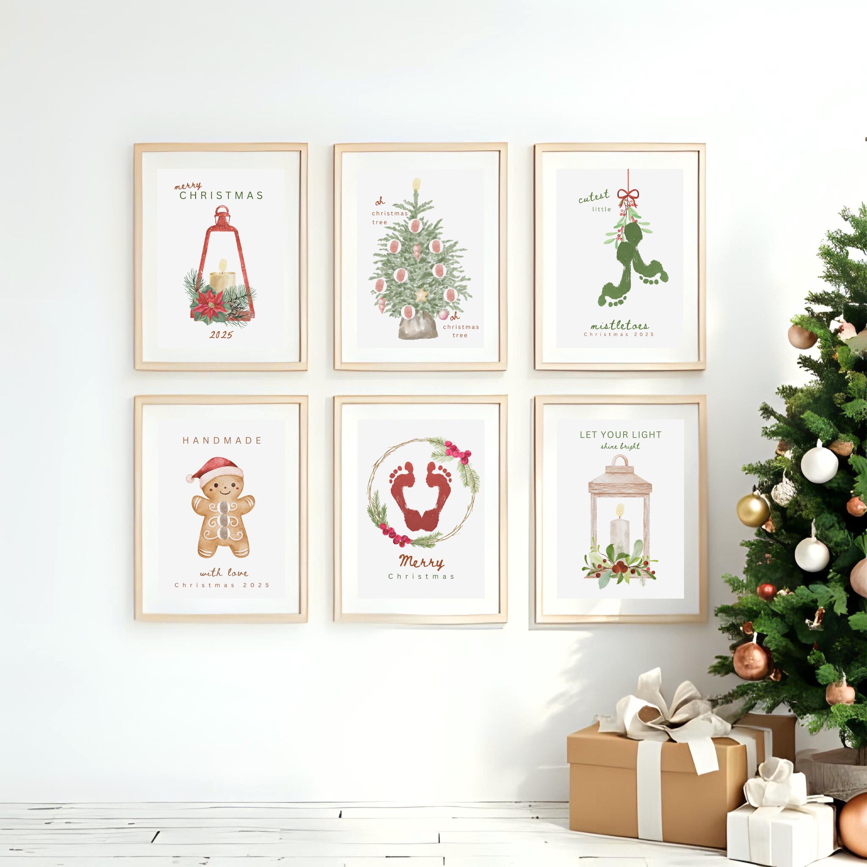 Christmas Handprint Craft Bundle Printables-red & Green Holiday 2025 ...