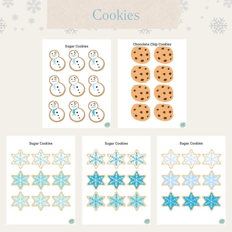 Winter Bakery Dramatic Play Printable-winter Shop Pretend Play ...