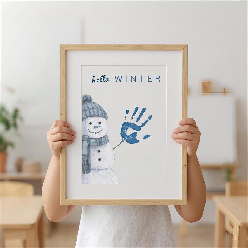 Winter Handprint Craft Bundle Printables-snow Season Kids Digital Art ...