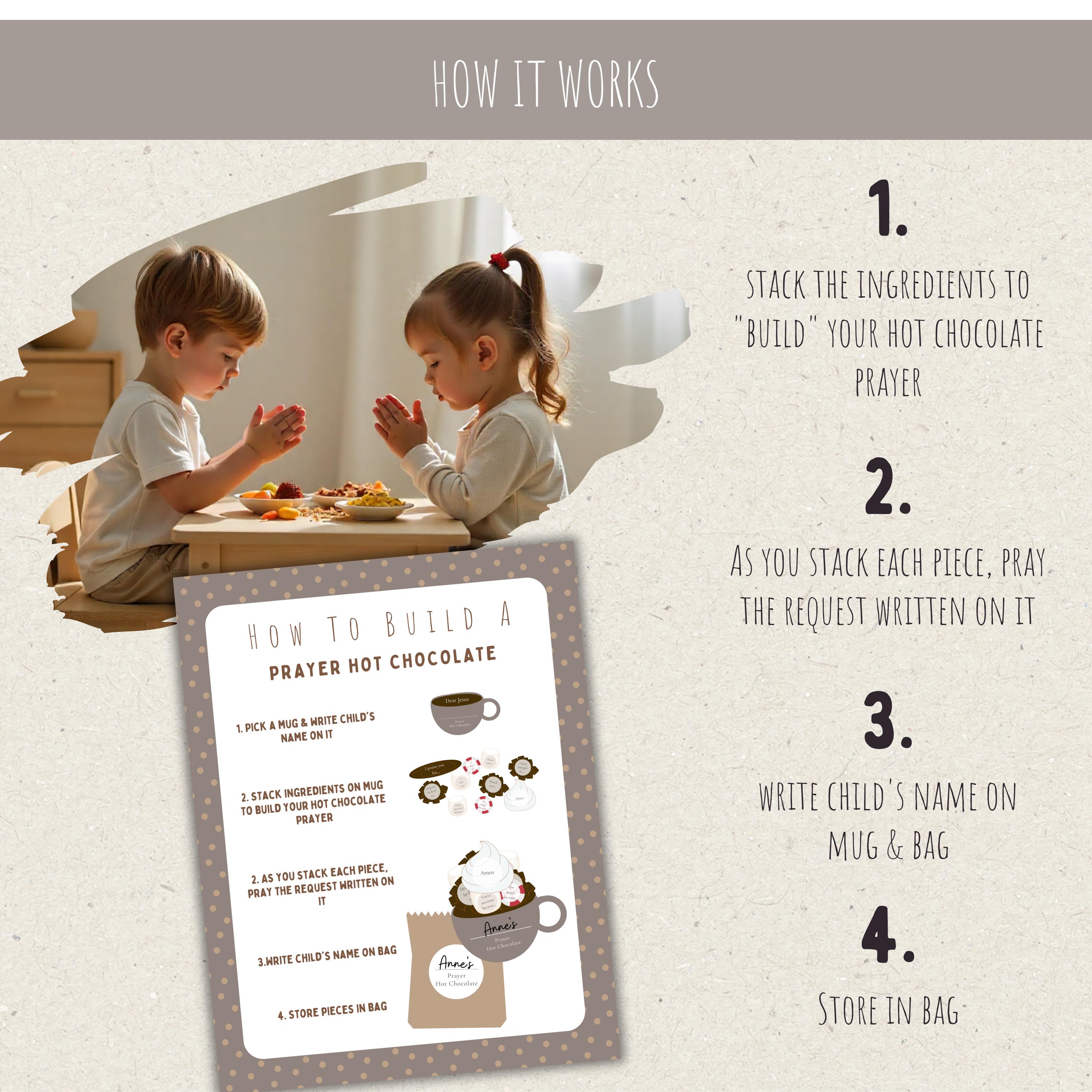 Kids Hot Chocolate Prayer Activity Printable-hot Cocoa Praying Craft ...