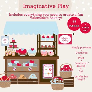 Hot Pink & Blue Valentine's Bakery Dramatic Play Printable-valentines ...