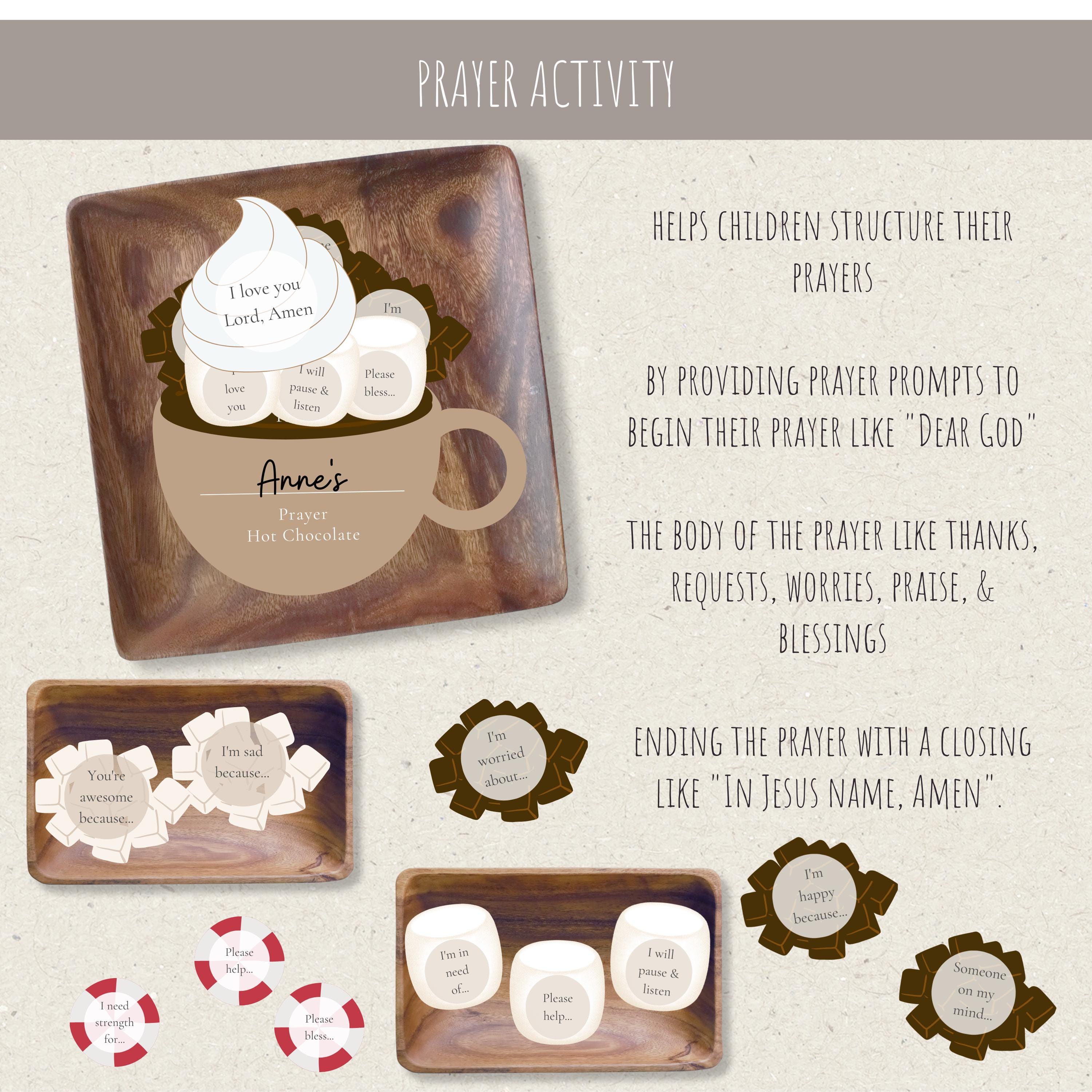 Kids Hot Chocolate Prayer Activity Printable-hot Cocoa Praying Craft ...