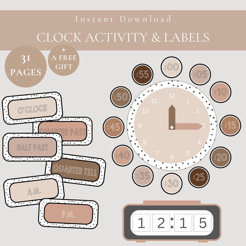 Polka Dot Clock - Etsy