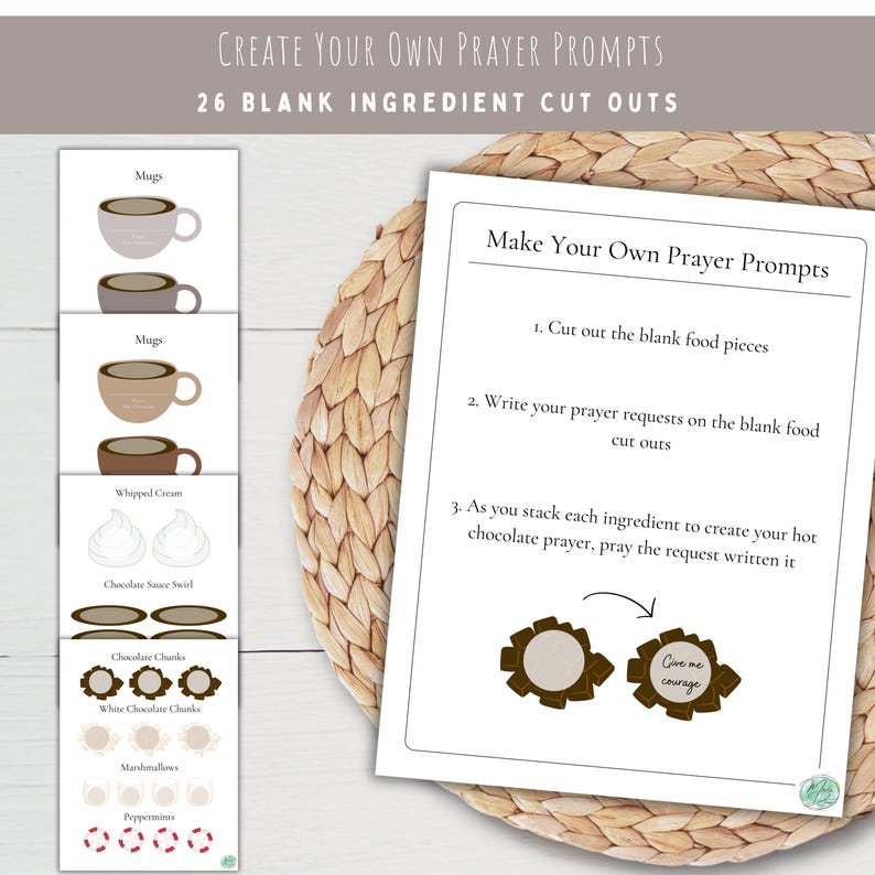 Kids Hot Chocolate Prayer Activity Printable-hot Cocoa Praying Craft ...