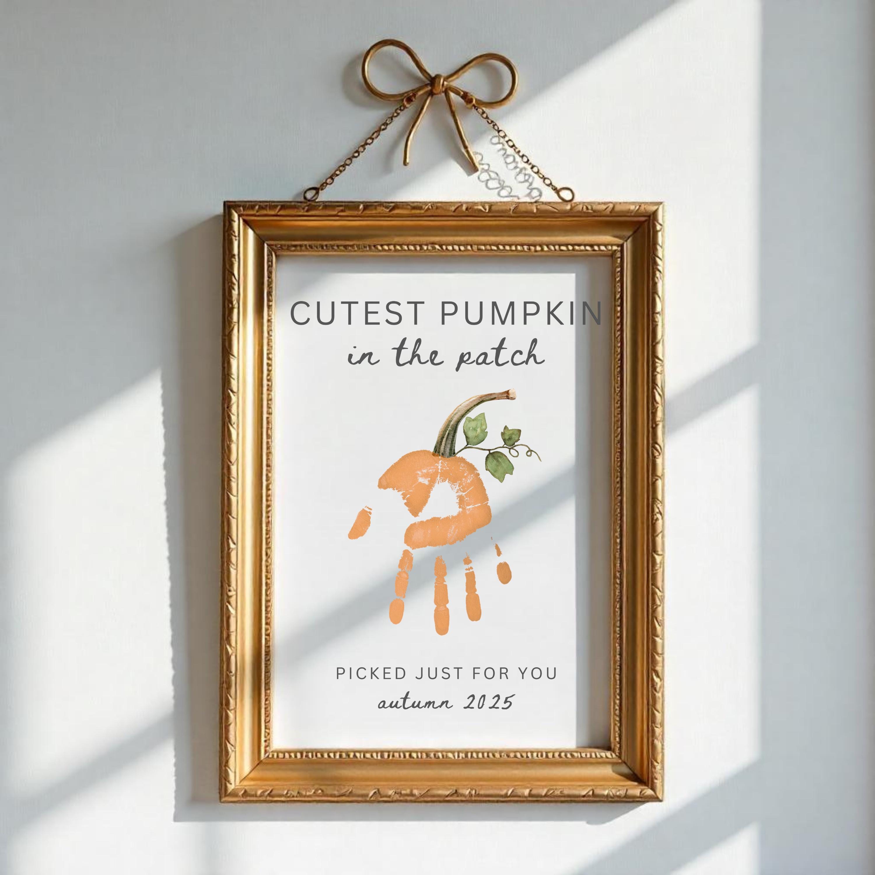 Pumpkin Handprint Craft Printable-cutest Pumpkin in the Patch Digital ...