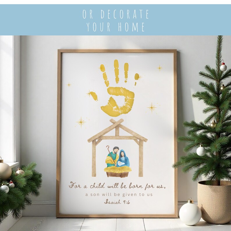 Christian Christmas Handprint Craft Bundle Digital Download-nativity ...