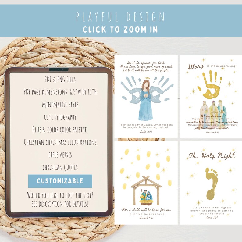 Christian Christmas Nativity Handprint Craft Bundle Printables-holiday ...