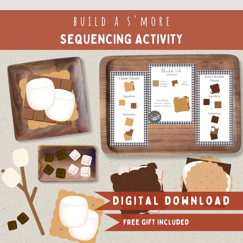 Build A Smore Sequencing Craft Activity Printable-preschool Montessori ...
