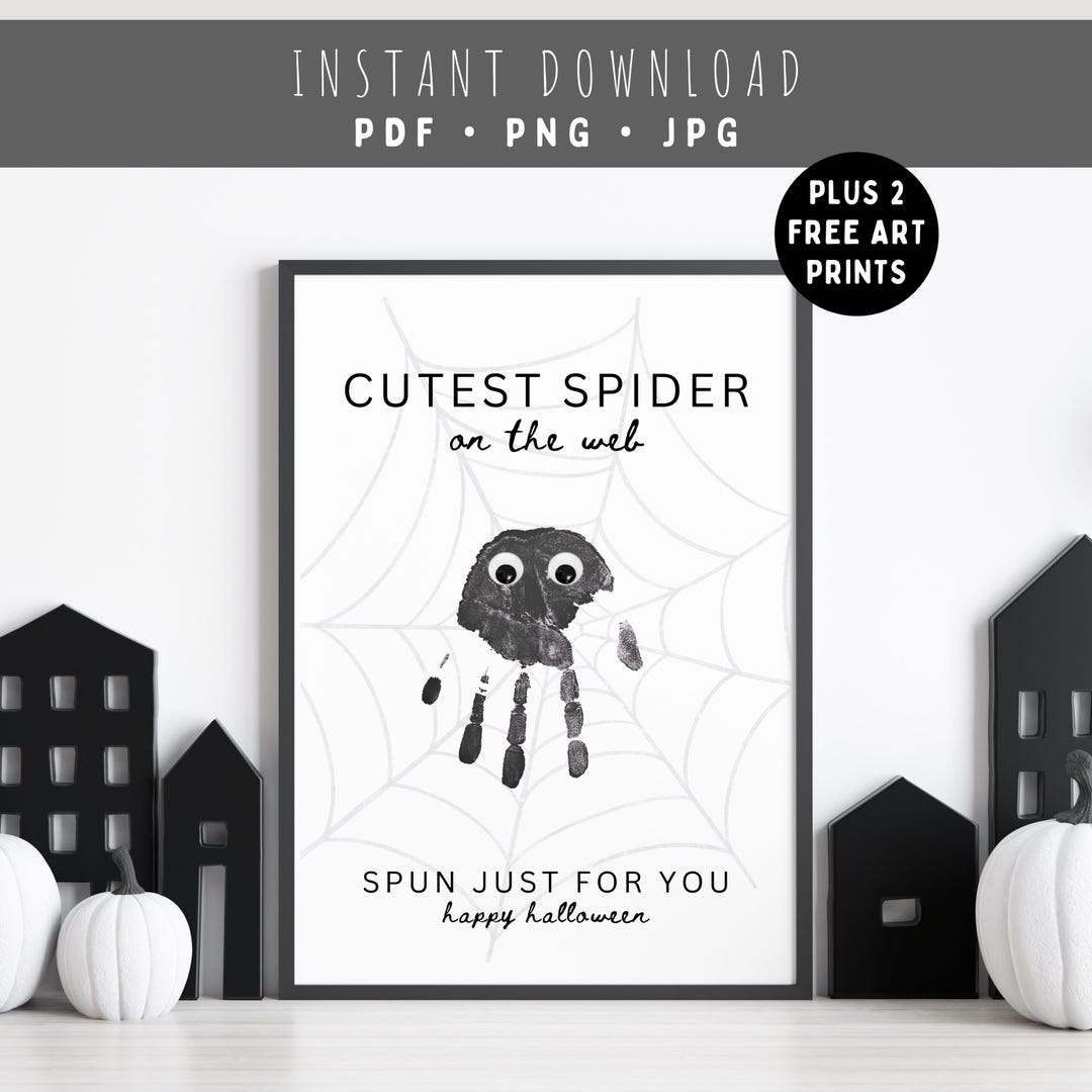 Spider Handprint Craft Printable-cutest Spider on the Web Spun Just for ...