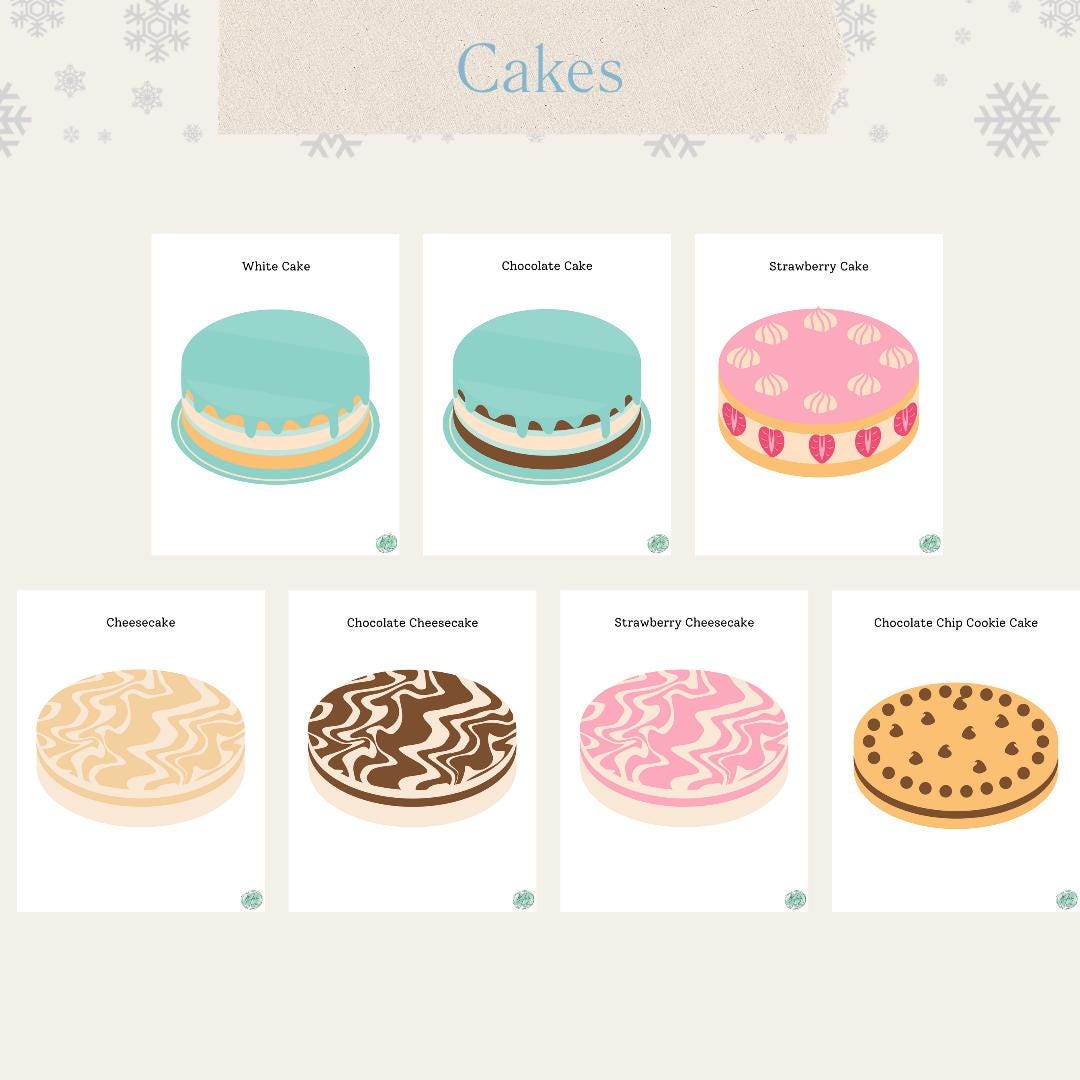 Winter Bakery Dramatic Play Printable-winter Shop Pretend Play ...