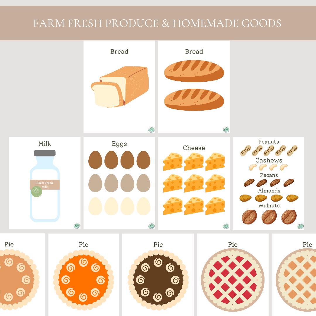 Farmer's Market Dramatic Play Printable-pretend Play Farmers Market ...