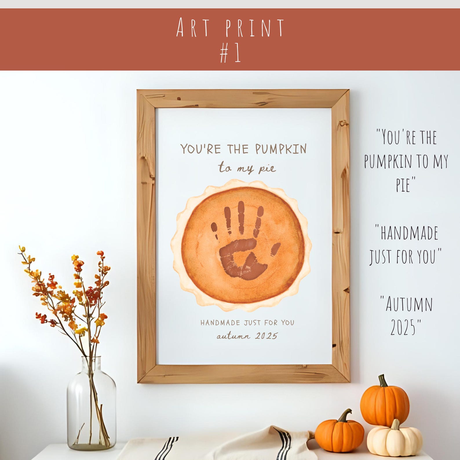 Pumpkin Pie Handprint Craft Printable Bundle-you're the Pumpkin to My ...