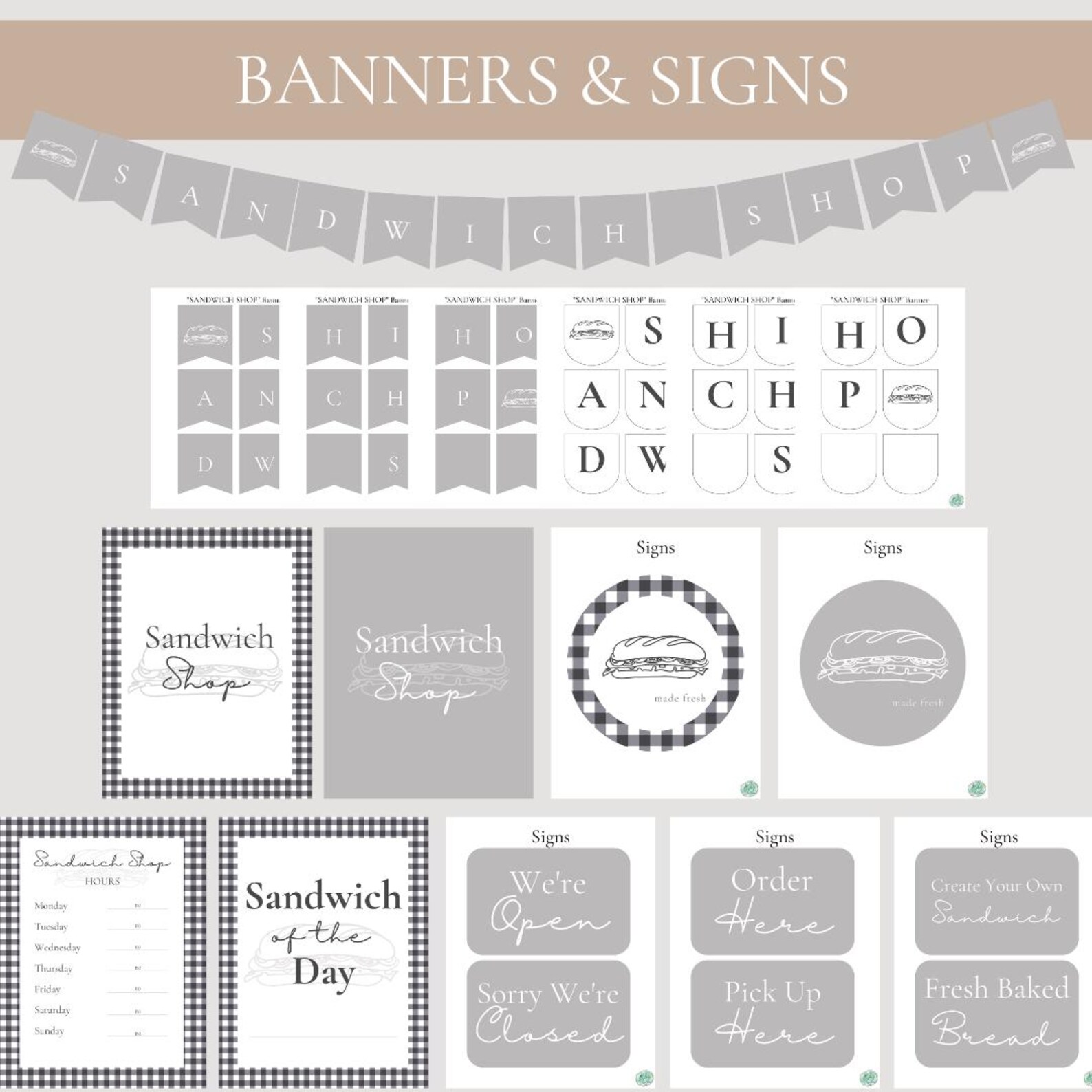 Sandwich Shop Dramatic Play Kit-sub Sandwich Pretend Play-cafe Role ...