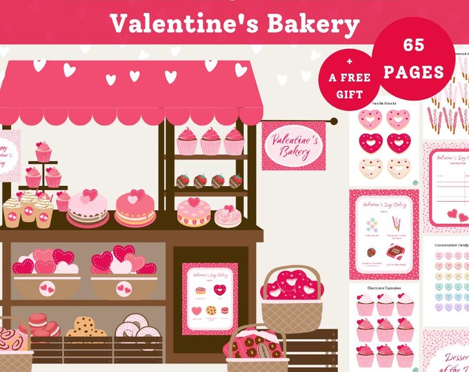 Gingerbread Bakery Dramatic Play, Pretend Play Printables Christmas ...