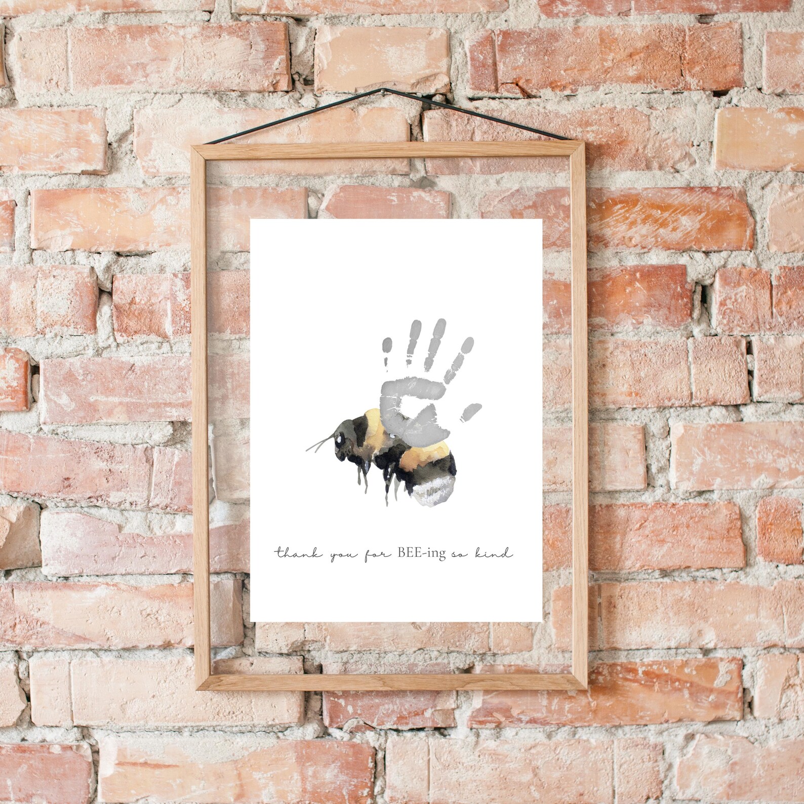 Thank You for Bee-ing so Kind Bee Handprint Kids Craft Printable-bumble ...
