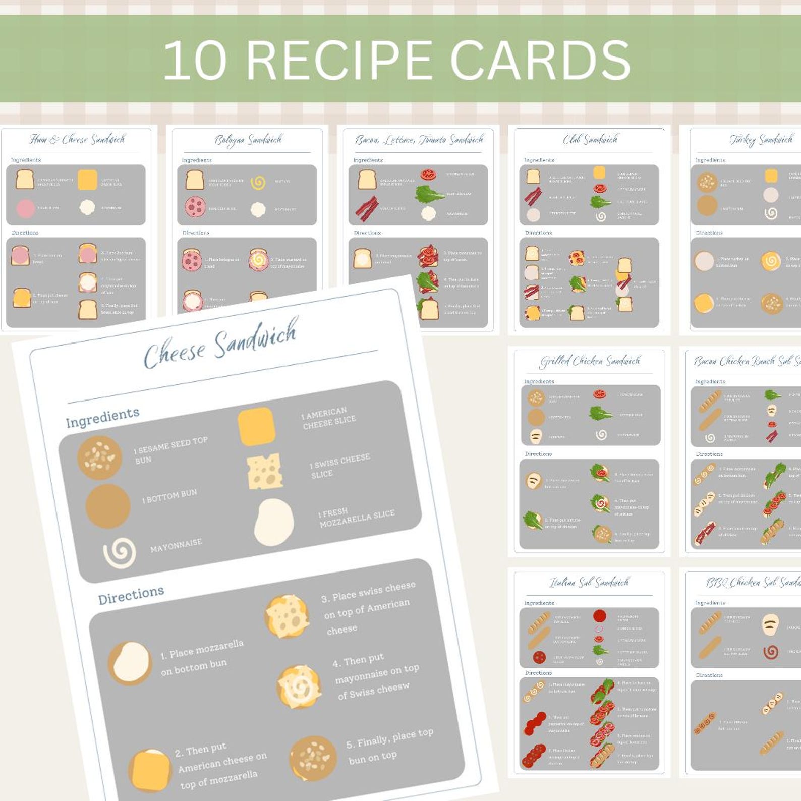 Sandwich Shop Dramatic Play Kit-sub Sandwich Pretend Play-cafe Role ...