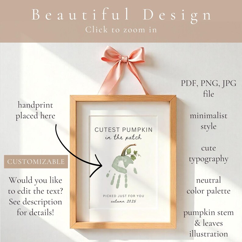 Pumpkin Handprint Craft Printable-cutest Pumpkin in the Patch Digital ...