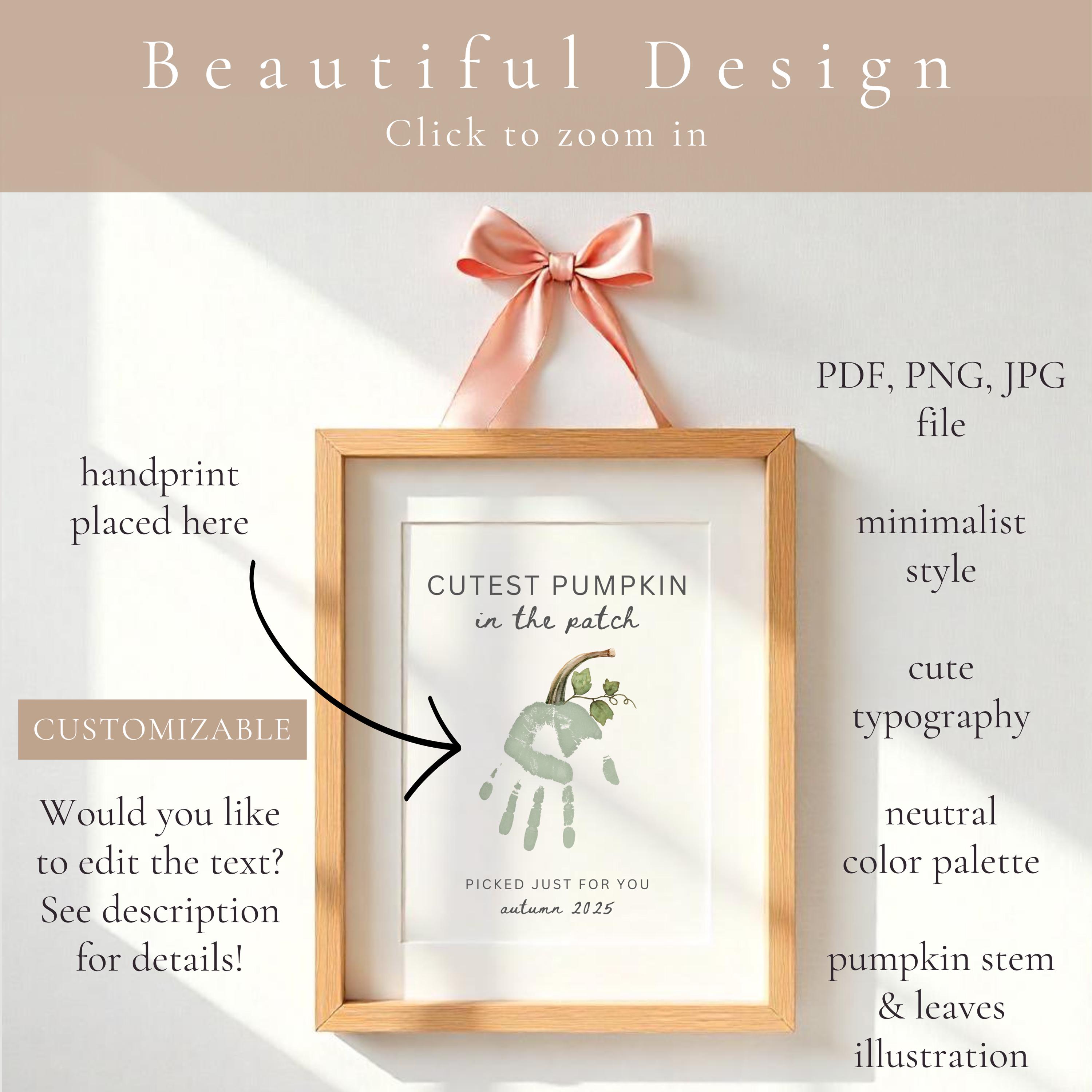 Pumpkin Handprint Craft Printable-cutest Pumpkin in the Patch Digital ...