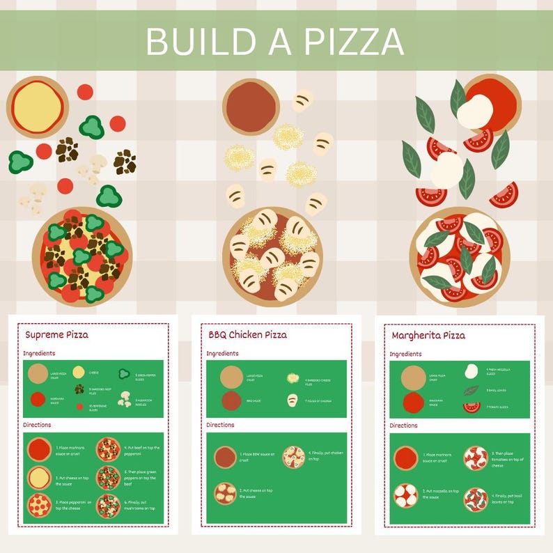 Pizza Shop Dramatic Play Kit Digital Download-preschool Pretend Play ...