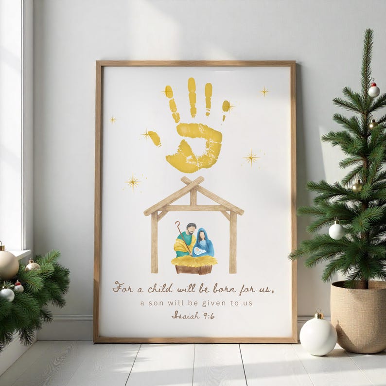 Christian Christmas Nativity Handprint Craft Bundle Printables-holiday ...